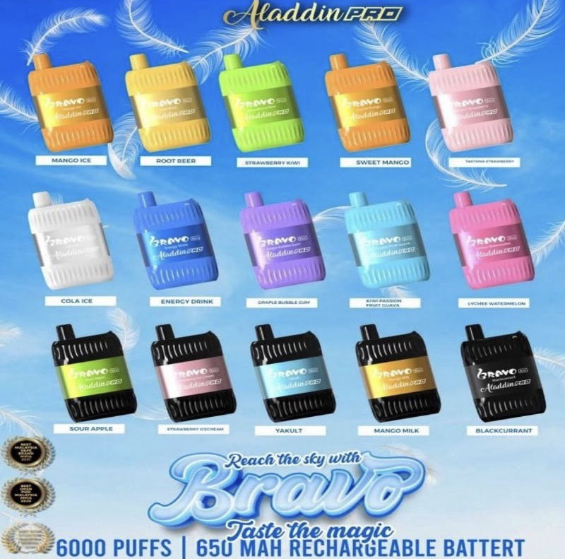 Aladdin Bravo 6000 Aladdin Bravo 6000 Disposable- E-cigarettes Malaysia ...