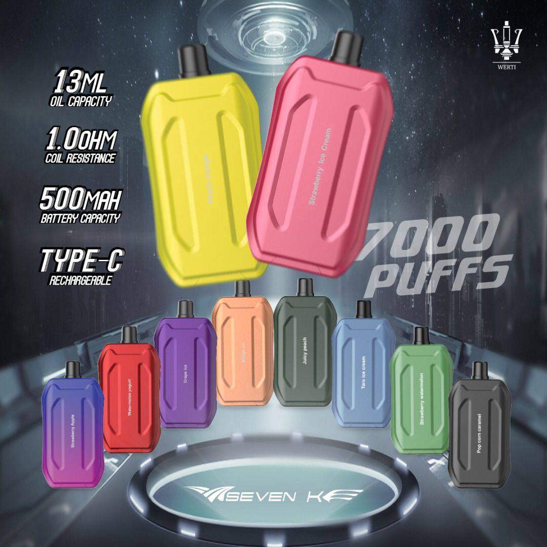 WERTI SEVEN K 7000 PUFFS DISPOSABLE - E-cigarettes Malaysia Store ...